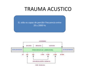 TRAUMA ACUSTICO AGUDO Y CRONICO EN EL TRABAJO | PPT