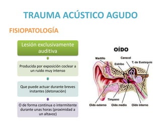 Trauma acustico agudo | PPTX