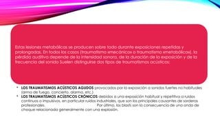 TRAUMA ACUSTICO MF DE MEDICINA FAMILIAR. | PPTX