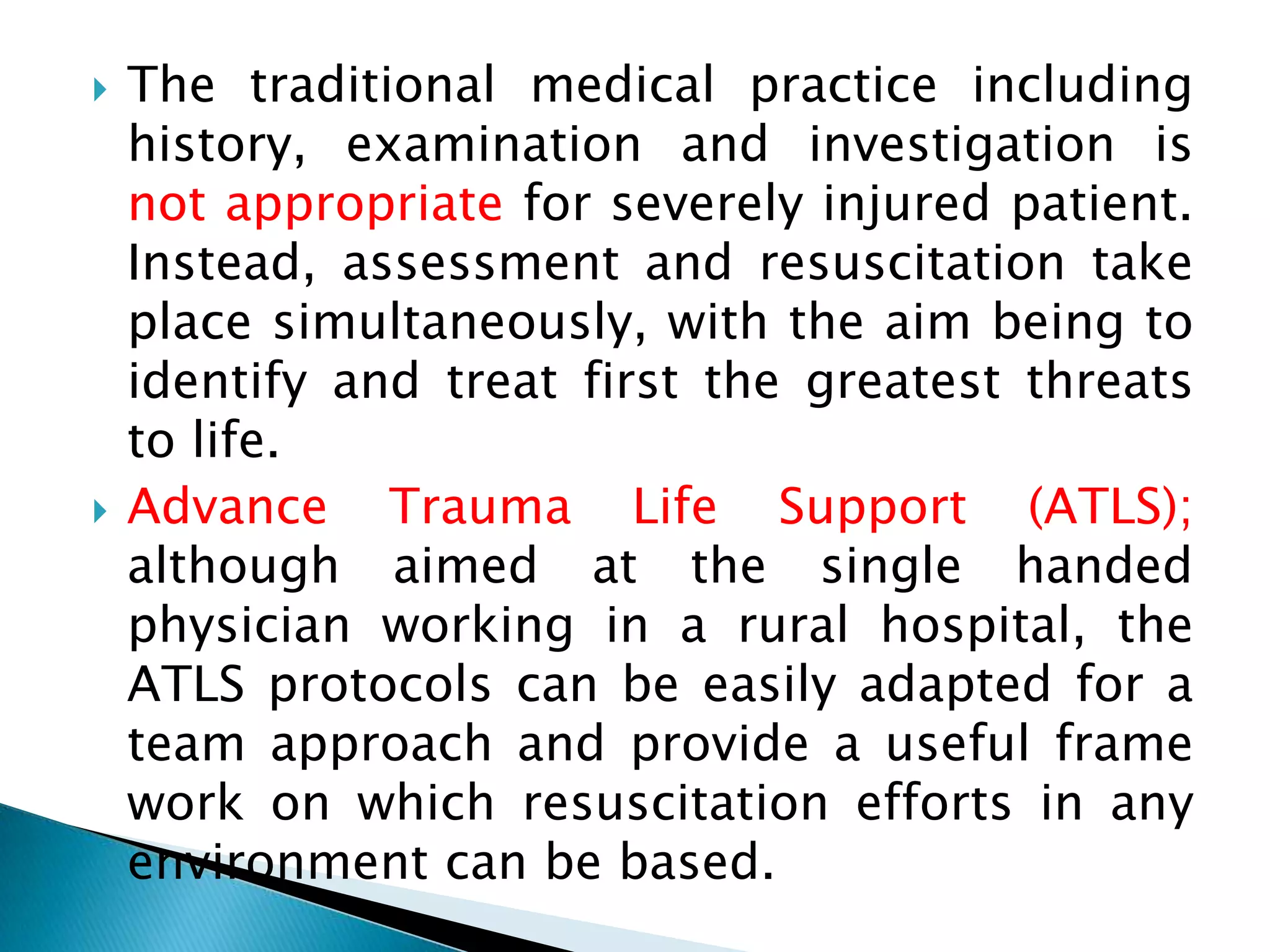 Trauma anaesthesia dr.abhishek | PPTX