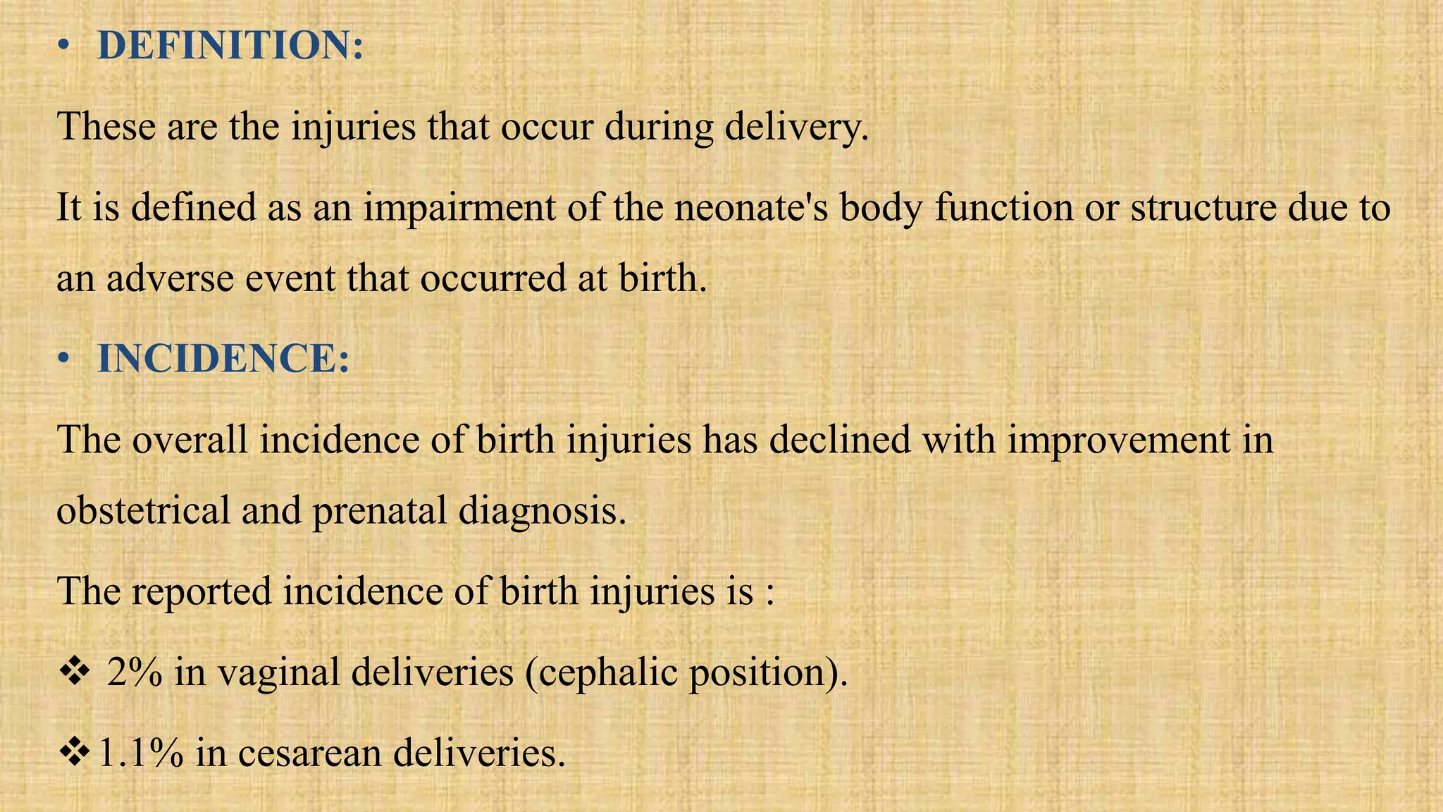 Birth Injuries | PPTX
