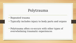 Trauma and stressor related disorders | PDF