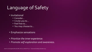 Trauma and the Body: Dance/Movement Therapy, Trauma Informed Care, and ...