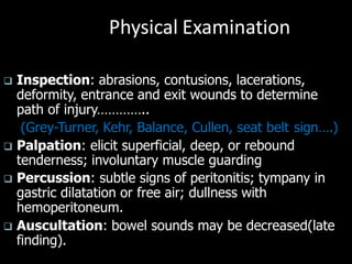 MANAGEMENT OF ABDOMINAL TRAUMA | PPTX