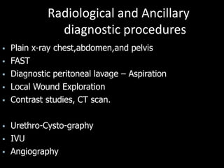 MANAGEMENT OF ABDOMINAL TRAUMA | PPTX