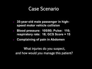 MANAGEMENT OF ABDOMINAL TRAUMA | PPTX