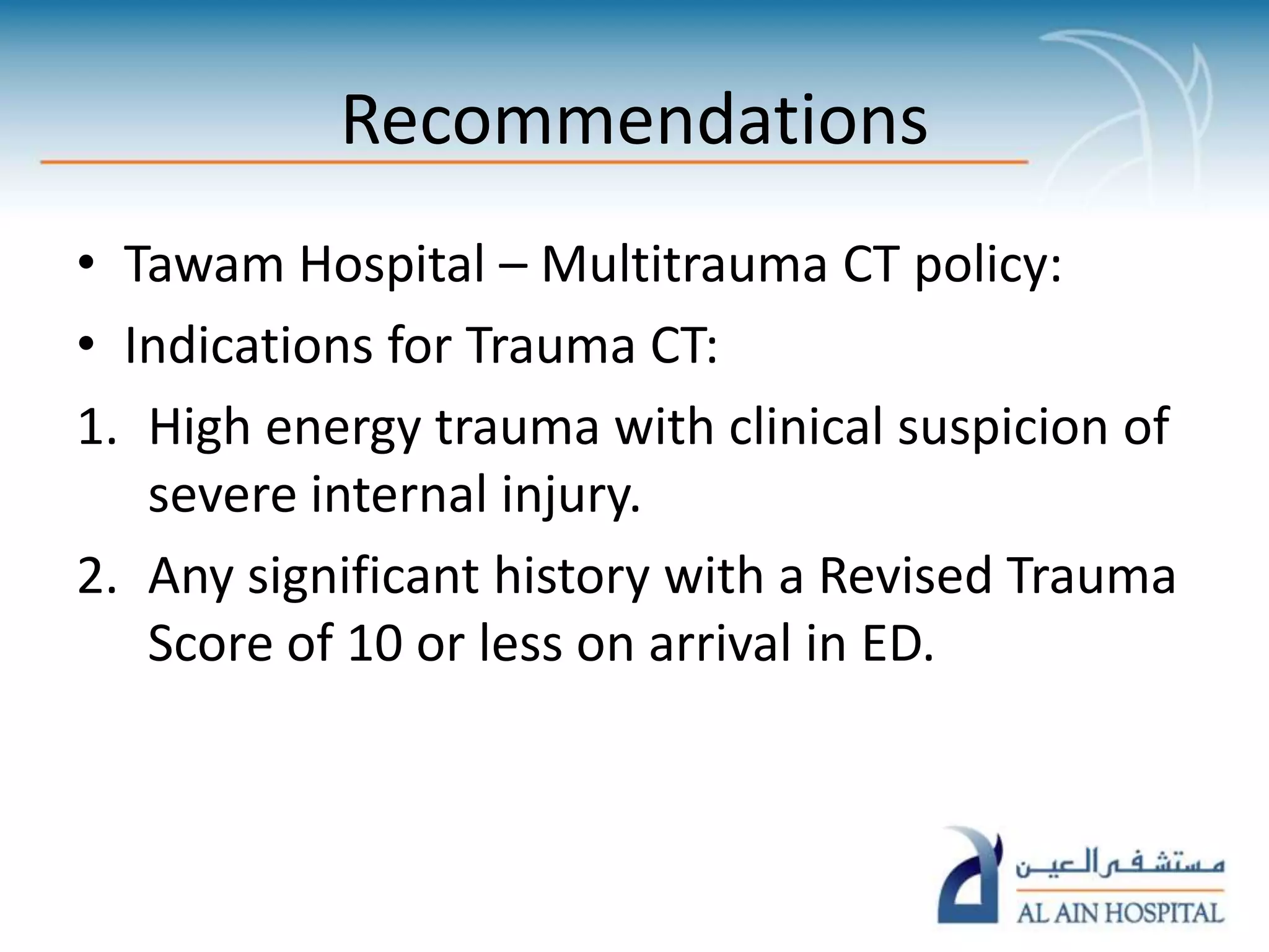 Trauma audit presentation | PPTX