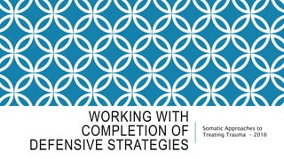Somatic approaches to treating biopsychosocial impacts of trauma ...