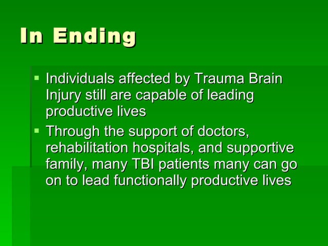 Trauma Brain Injury Pp | PPT