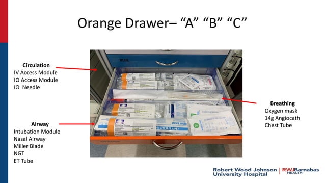 Trauma Broslow Cart Contents | PDF | First Aid | Injuries