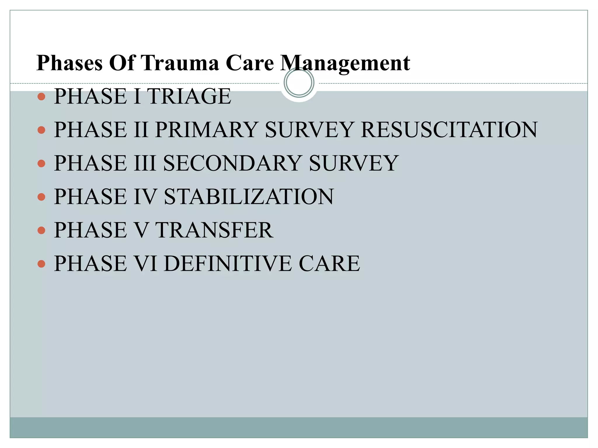 Trauma care | PPTX