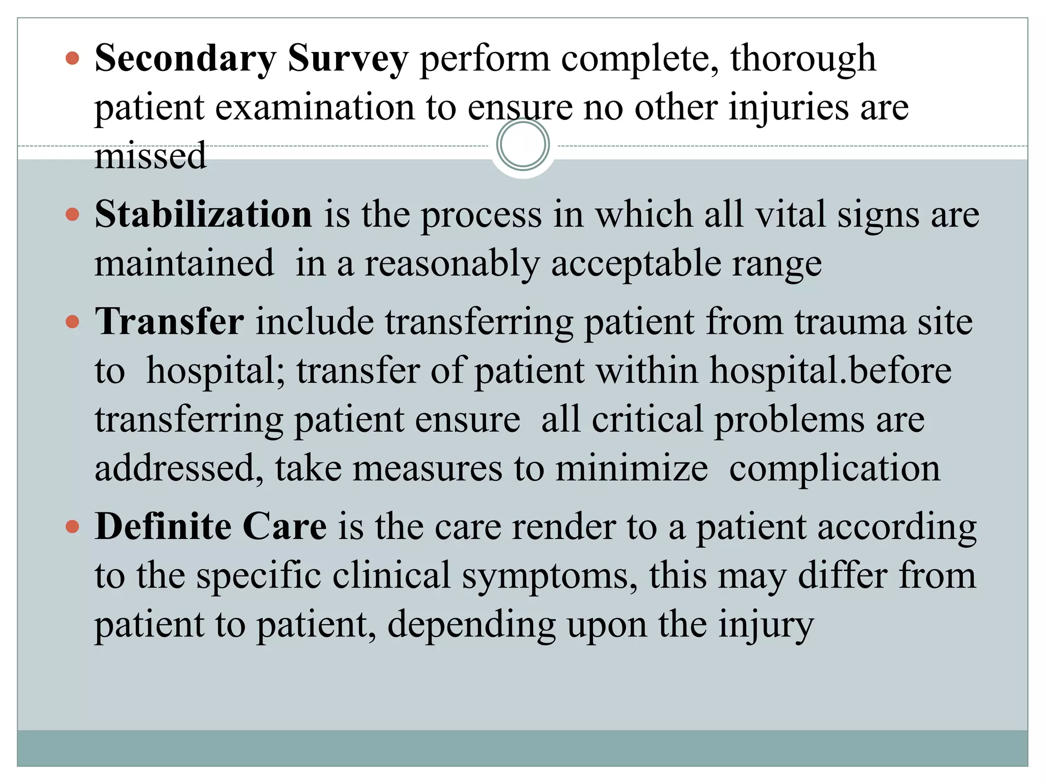 Trauma care | PPTX
