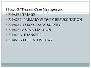Trauma care | PPTX