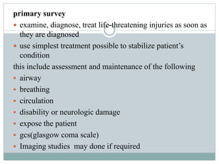 Trauma care | PPTX
