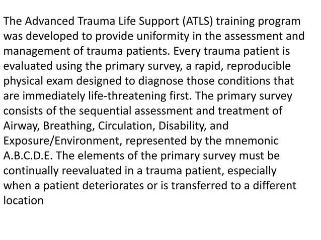 Trauma care management | PPT