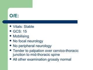 Spinal Trauma: The Legend of the C-Spine Collar - A Case Report | PPT