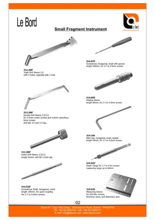 LeBord TRAUMA Instruments Catalogue. | PDF