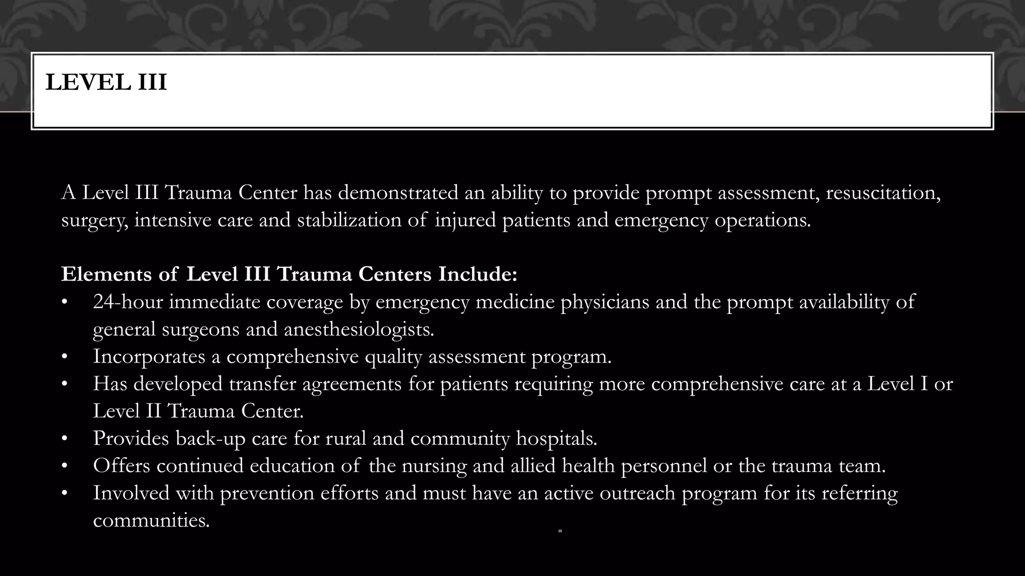 Trauma center | PPTX