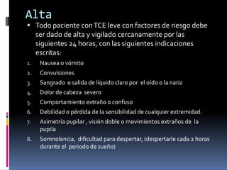 Trauma craneoencefálico leve | PPT