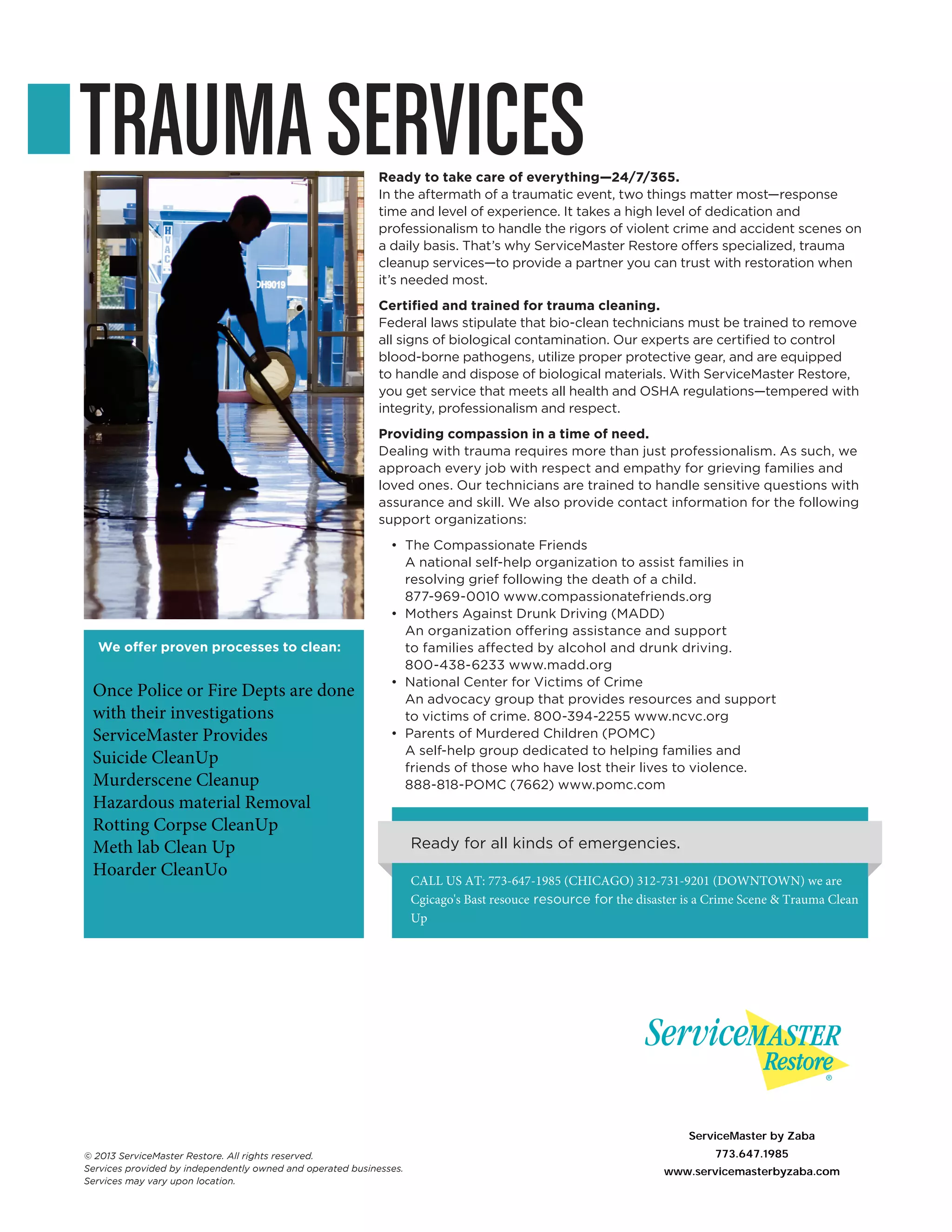 Trauma, Death or Suicide Clean up | PDF