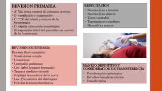 Trauma de torax | PPTX