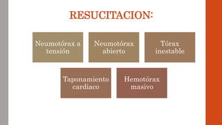 Trauma de torax | PPTX