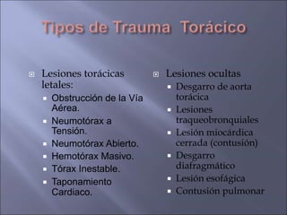 Trauma_de_torax.ppt medicina 6to año 2024 | PPT