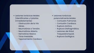TRAUMA DE TORAX (1).pdf. DIAPOSITIVAS DE CIRUGIA | PDF