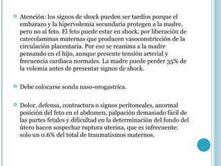 Trauma en embarazo 2015 | PPT