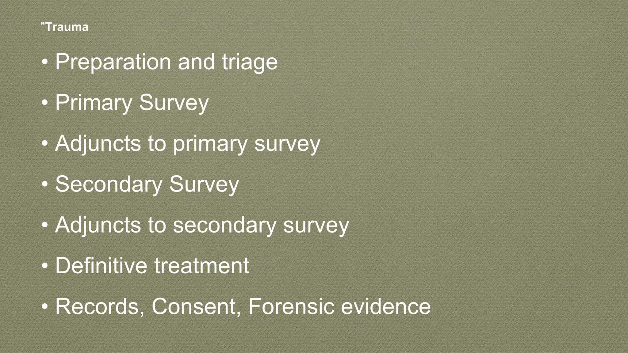 Trauma epidemiology person, place, time graph | PPTX