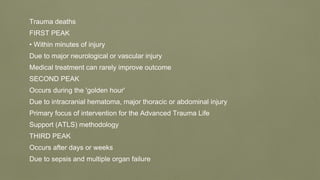 Trauma epidemiology person, place, time graph | PPTX | First Aid | Injuries