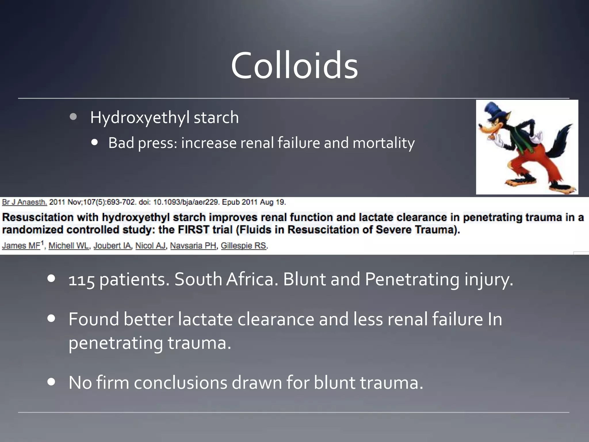 We shall not bleed to death - Fluid Resuscitation in Trauma | PPTX