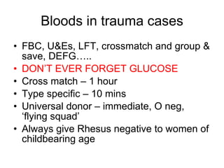 Trauma For Med Students | PPT