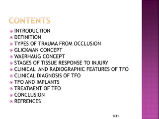 Trauma from occlusion | PPTX