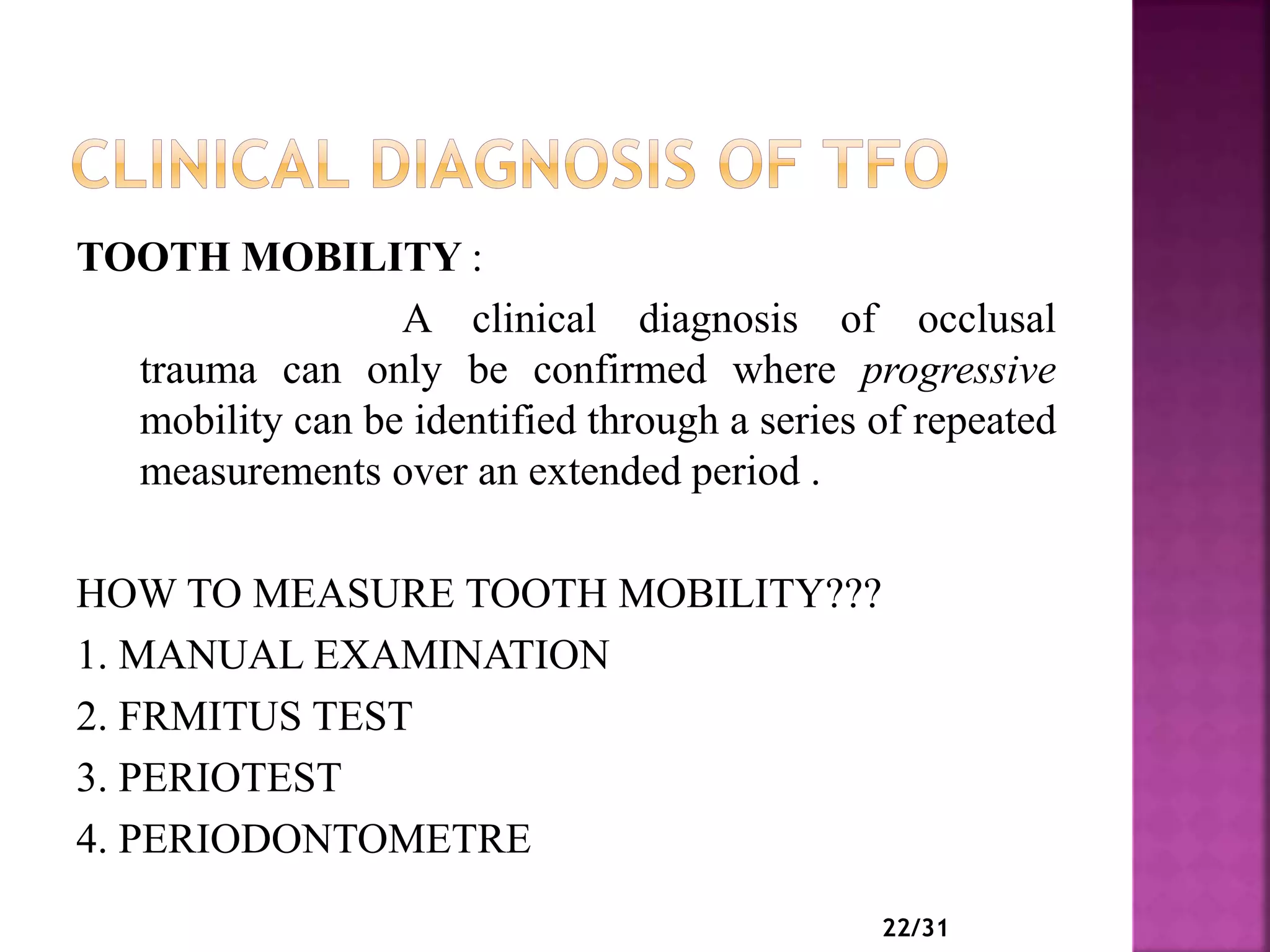 Trauma from occlusion | PPTX