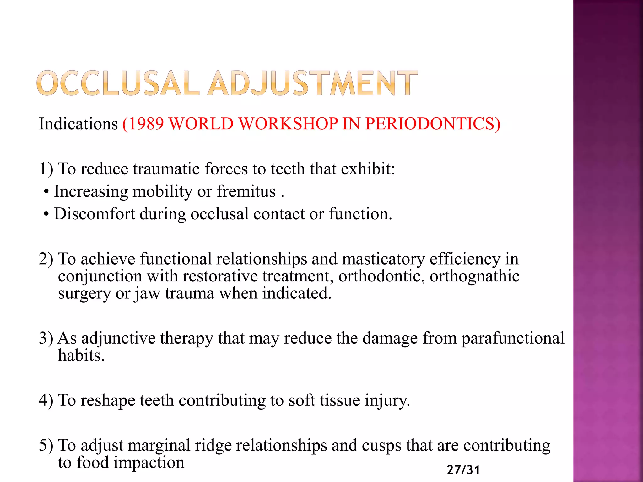 Trauma from occlusion | PPTX