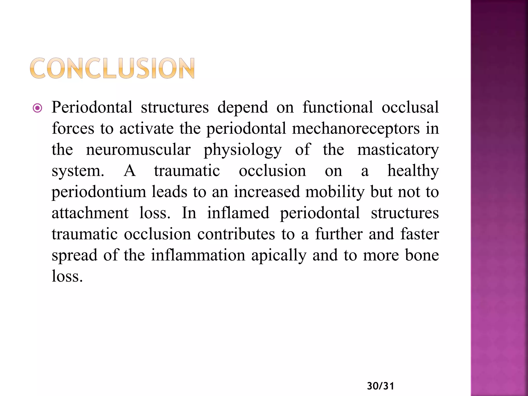 Trauma from occlusion | PPTX