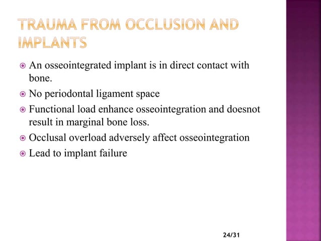 Trauma from occlusion | PPTX