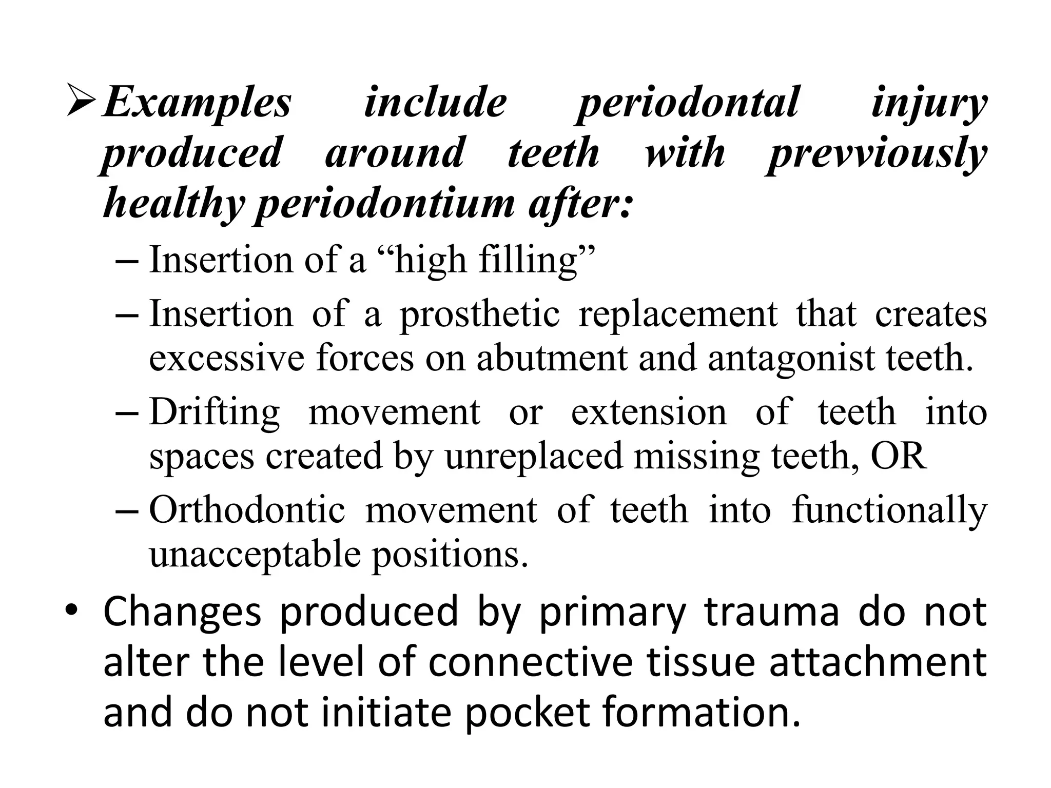 Trauma from occlusion | PPTX