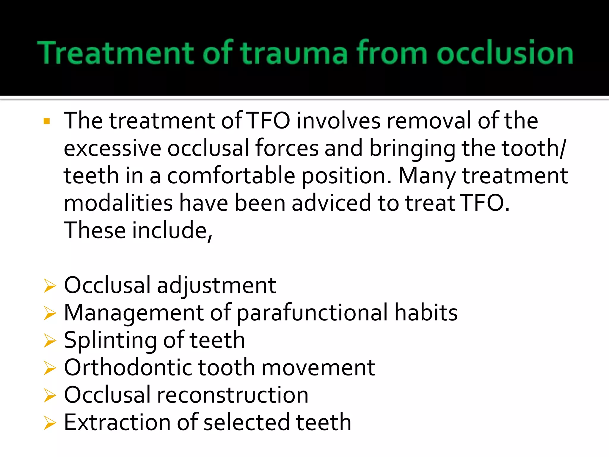 Trauma from occlusion | PPTX