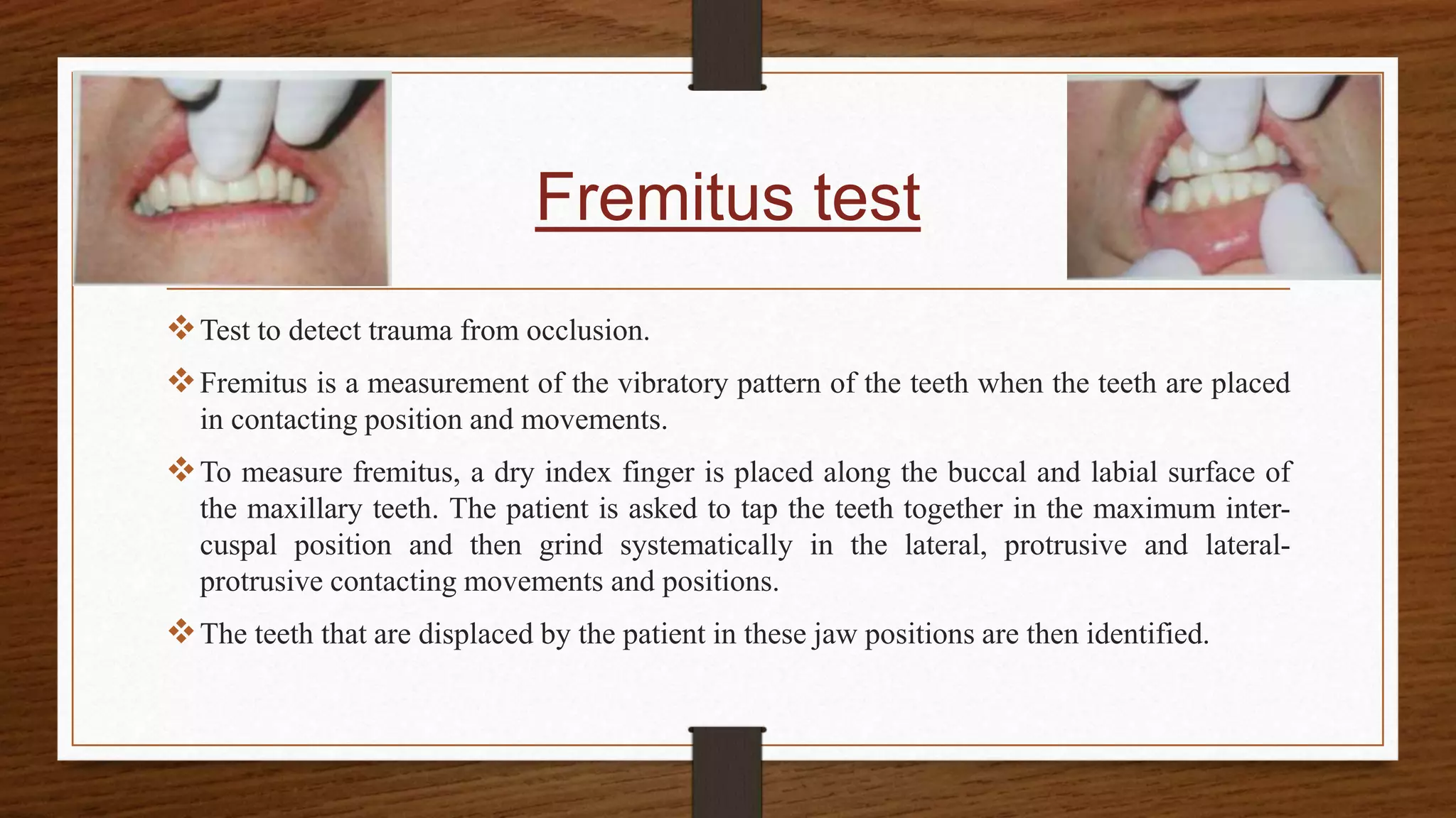 Trauma from occlusion | PPTX