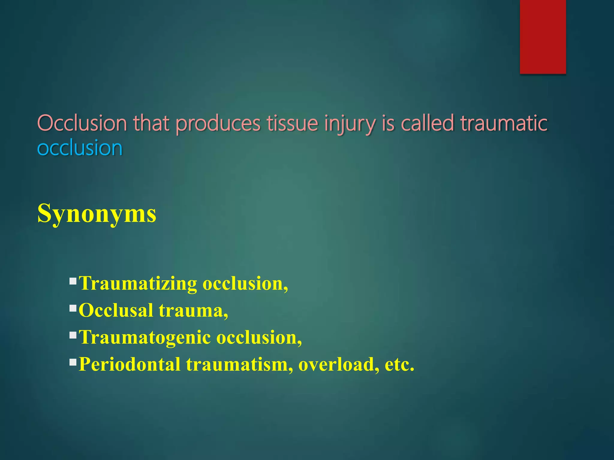 Trauma from occlusion | PPT