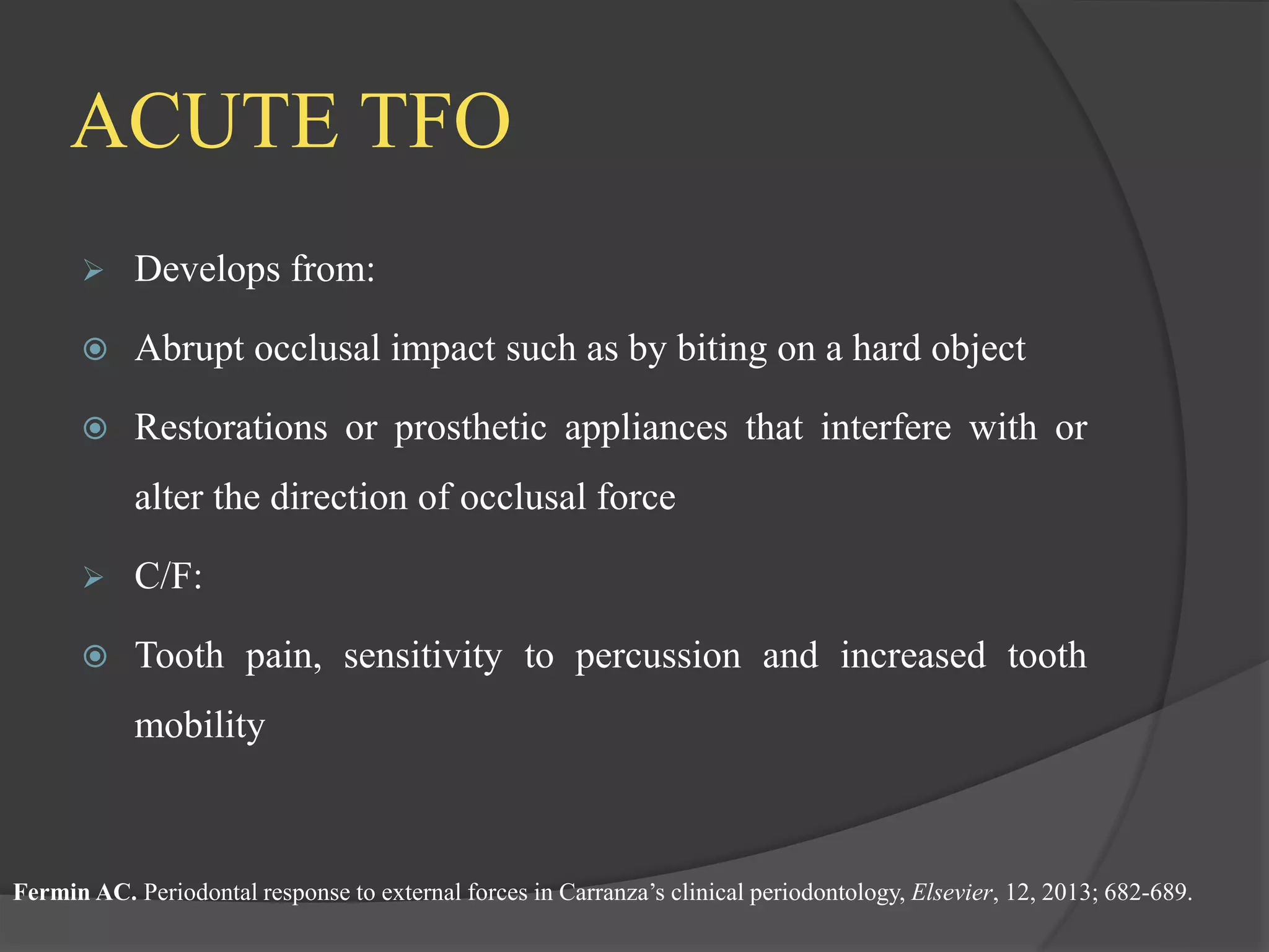 Trauma from occlusion | PPT