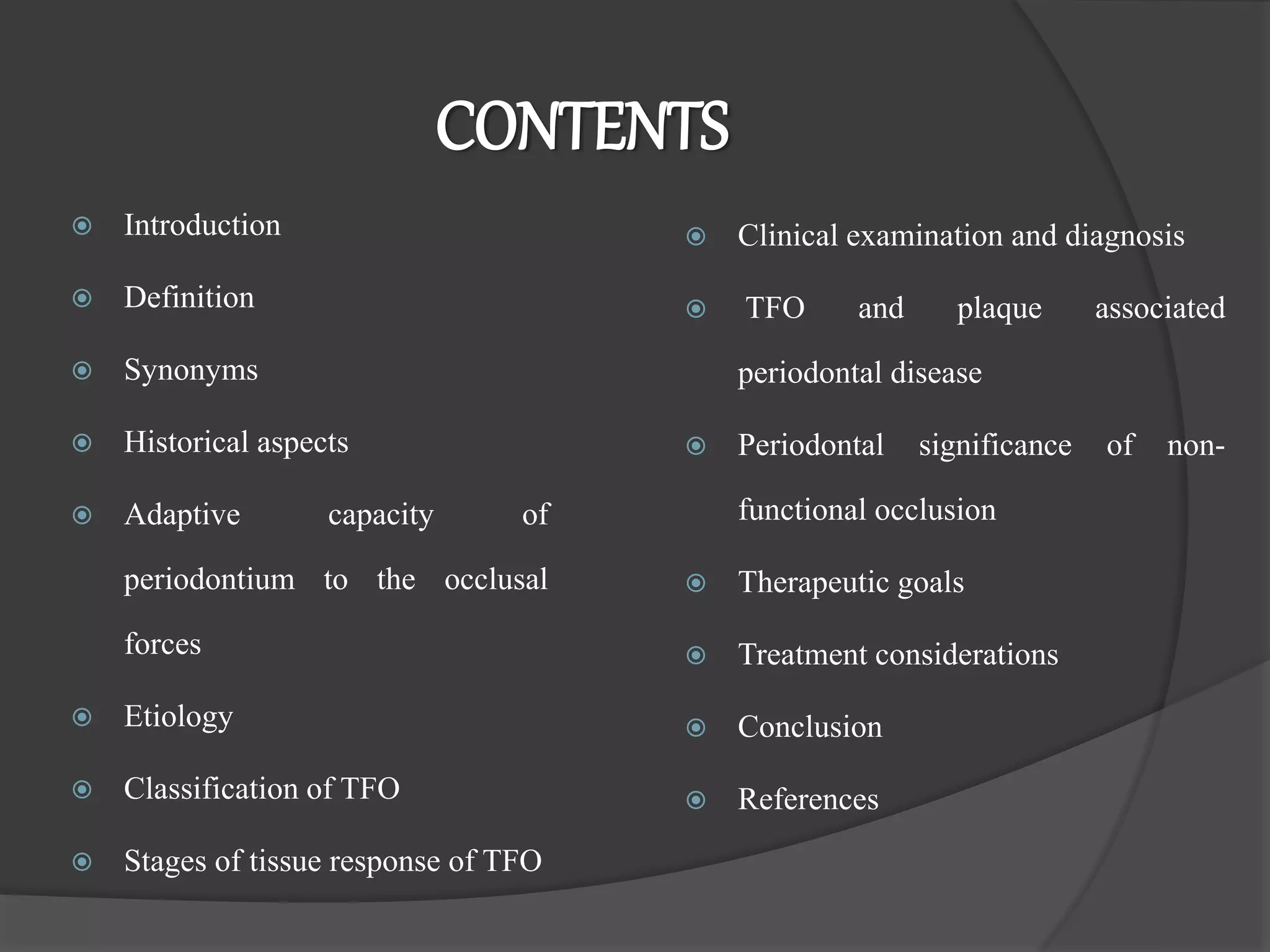 Trauma from occlusion | PPT