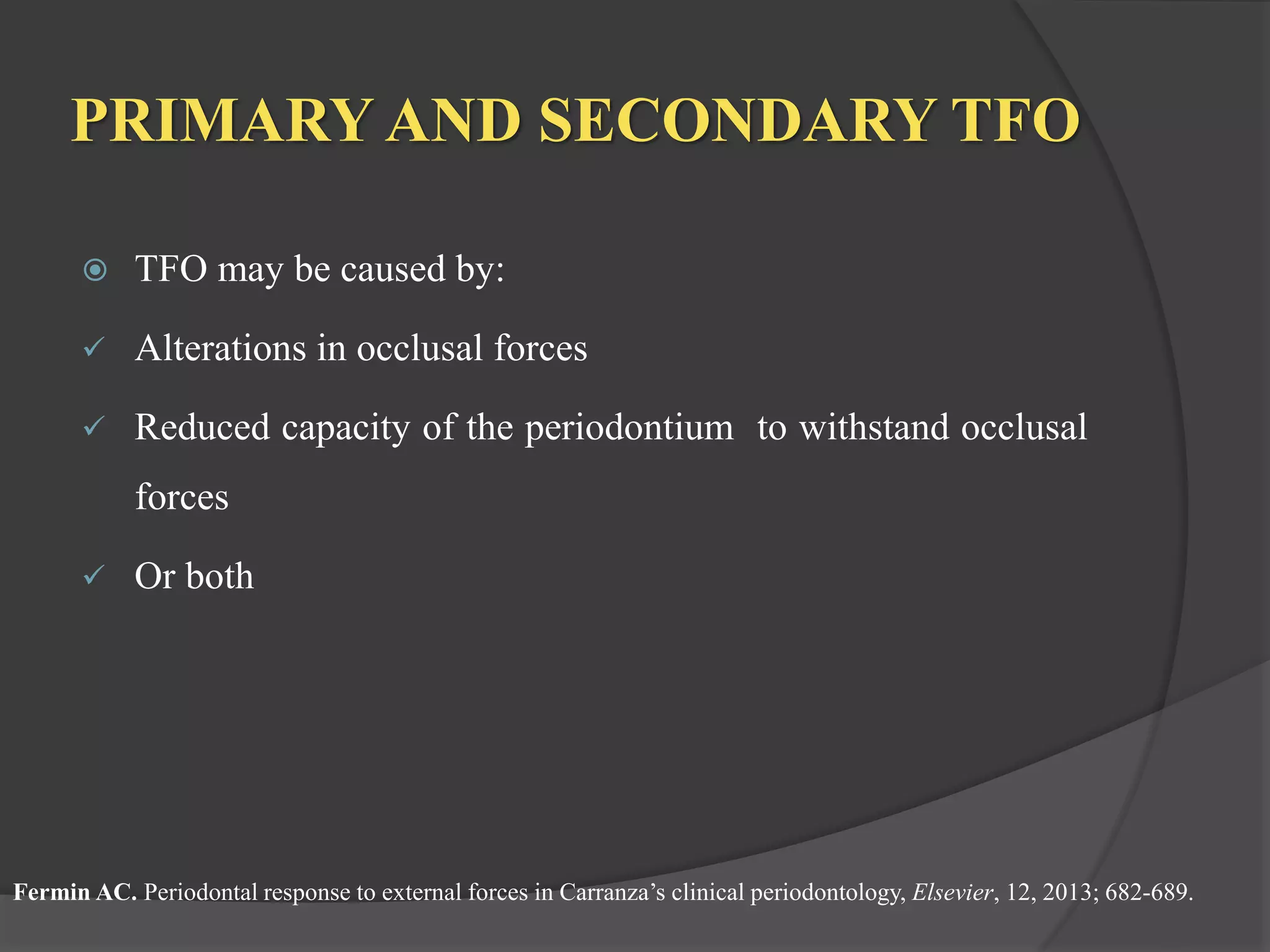 Trauma from occlusion | PPT