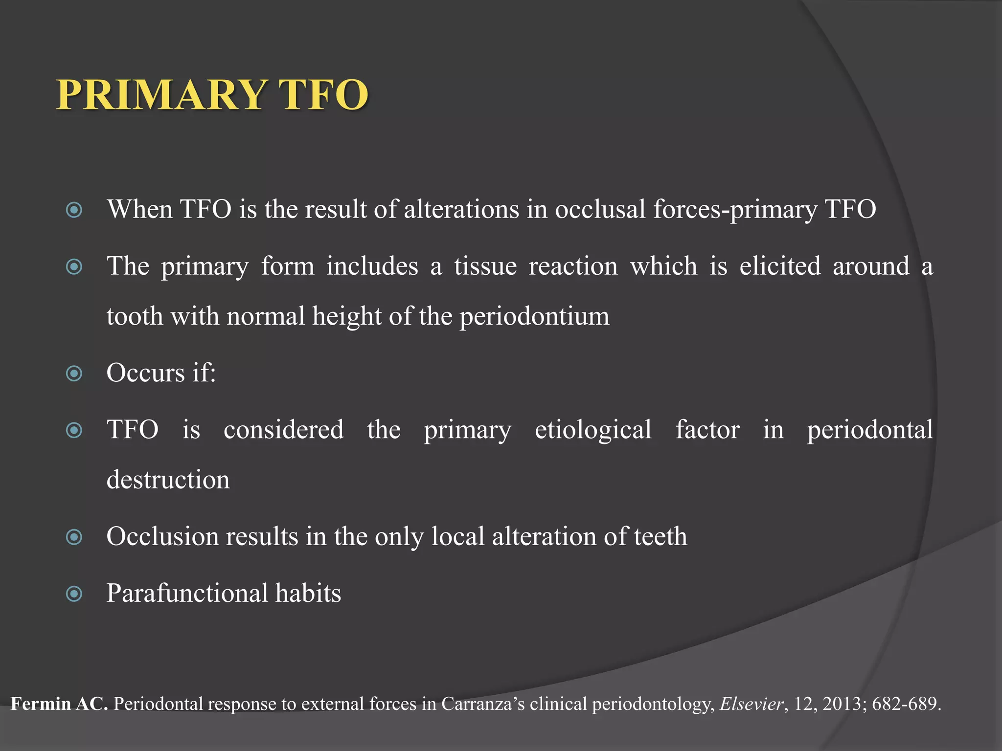 Trauma from occlusion | PPT