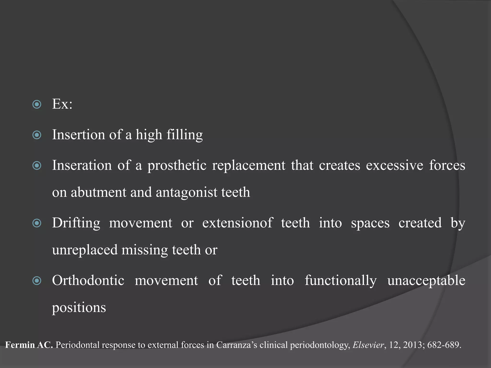 Trauma from occlusion | PPT