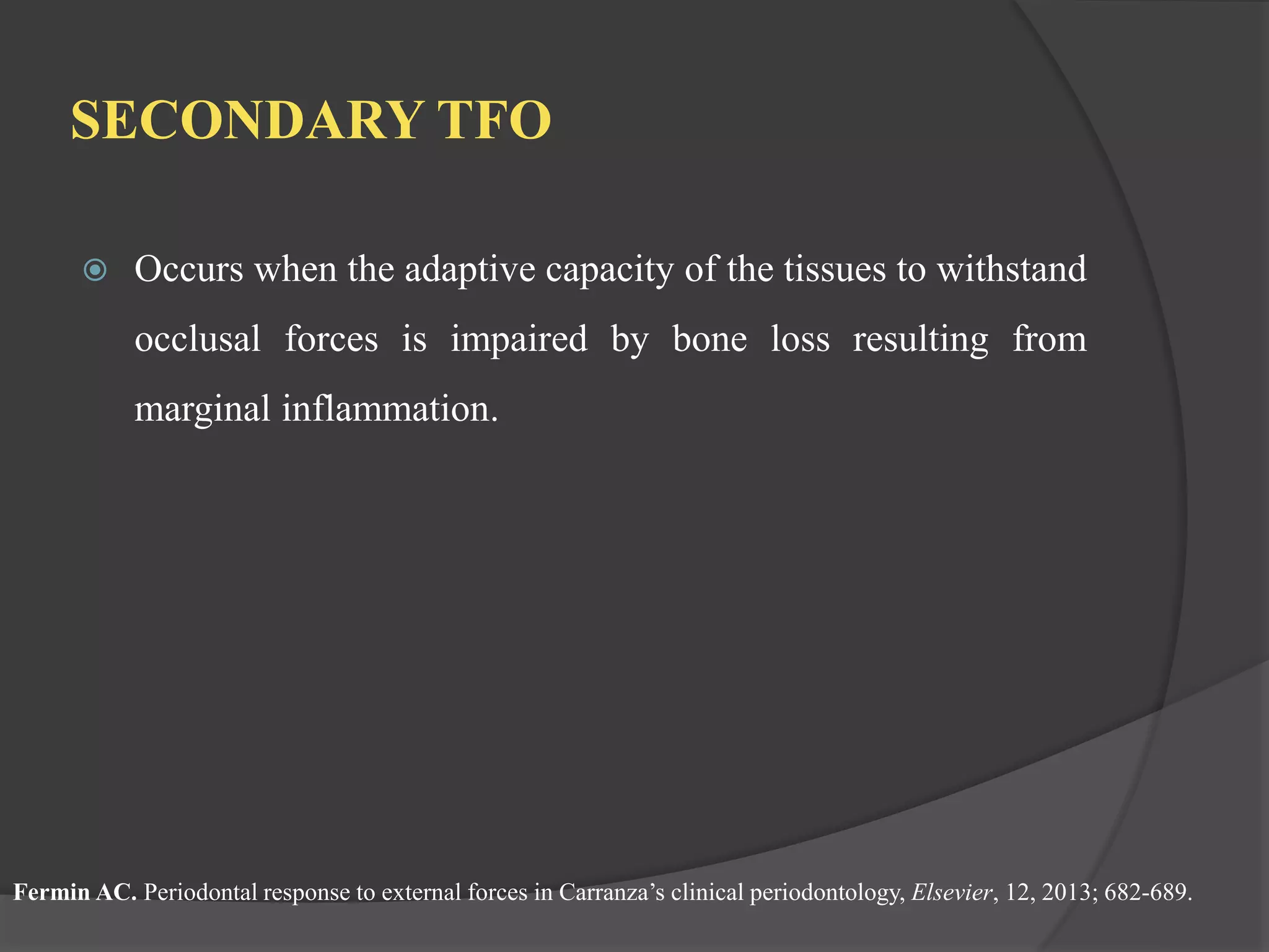 Trauma from occlusion | PPT