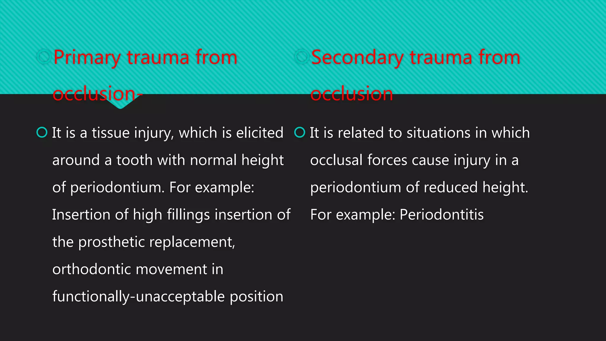 Trauma from occlusion | PPTX