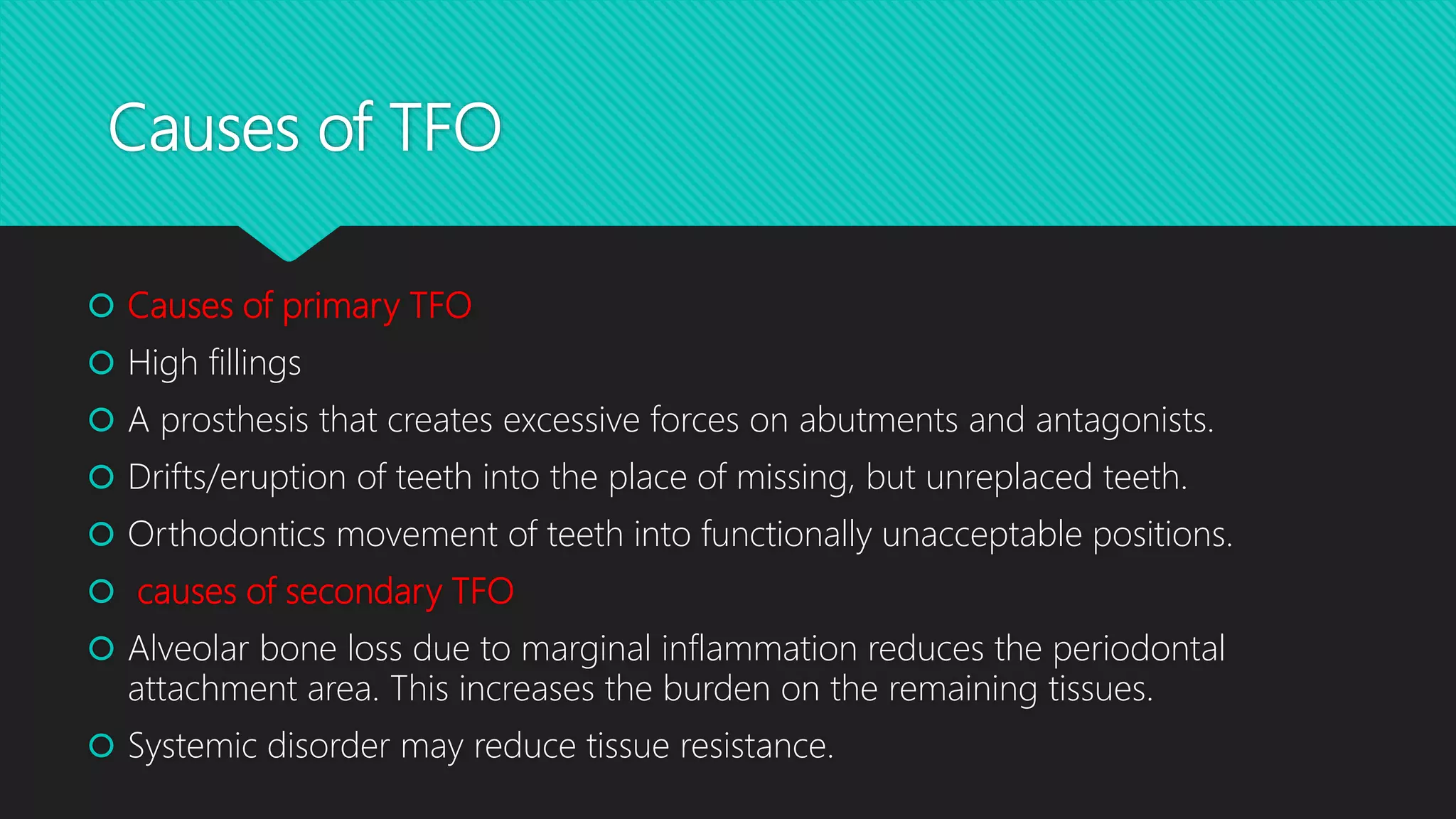 Trauma from occlusion | PPTX